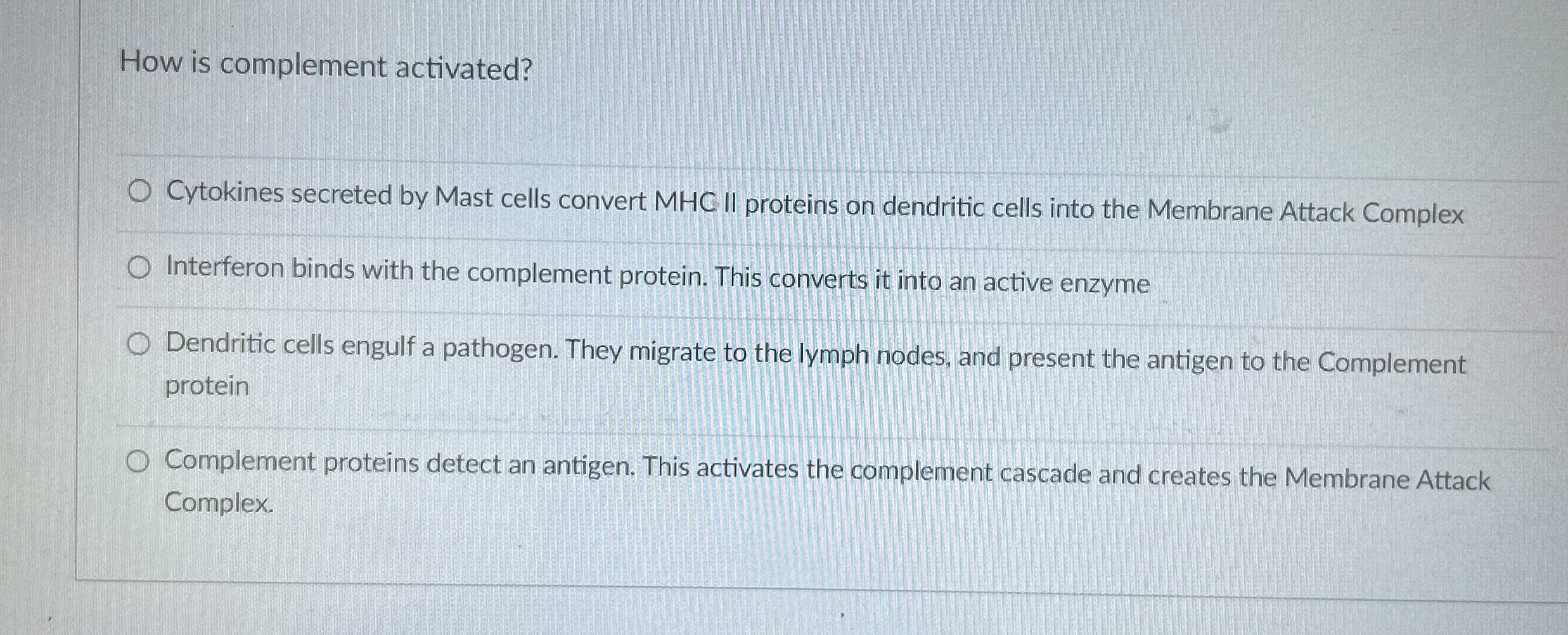 Solved How is complement activated?Cytokines secreted by | Chegg.com