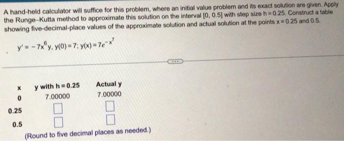 Solved A hand-held calculator will suffice for this problem, | Chegg.com