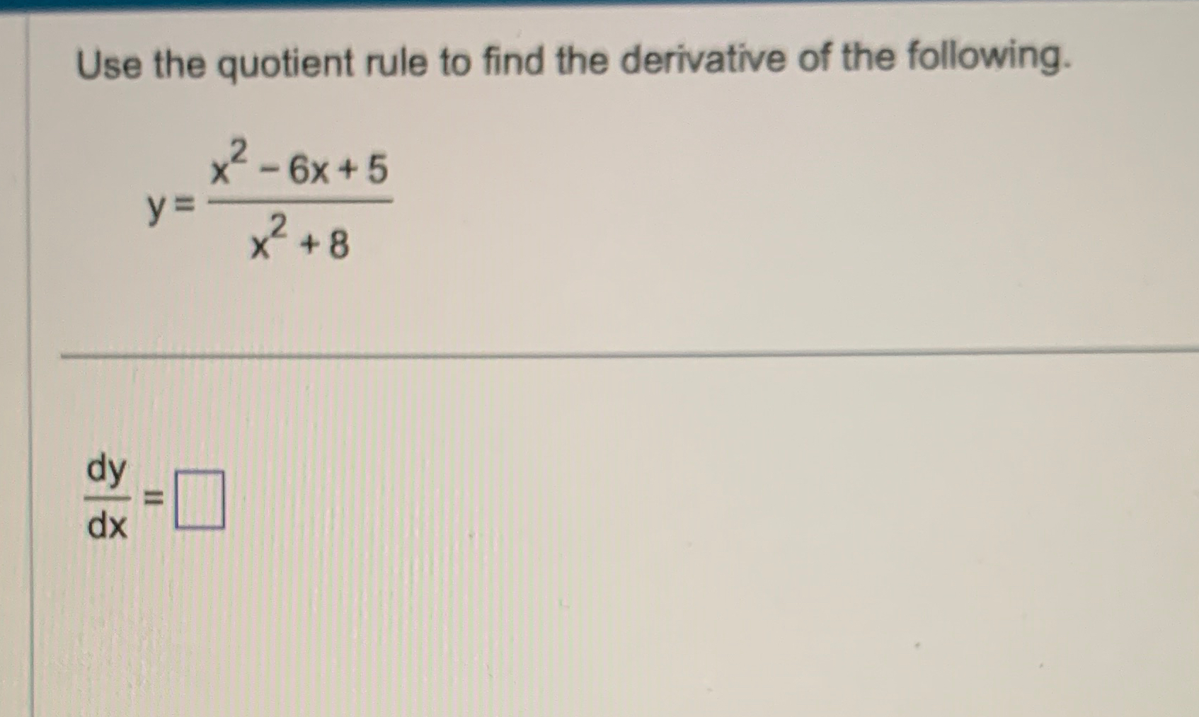 Solved Use the quotient rule to find the derivative of the | Chegg.com