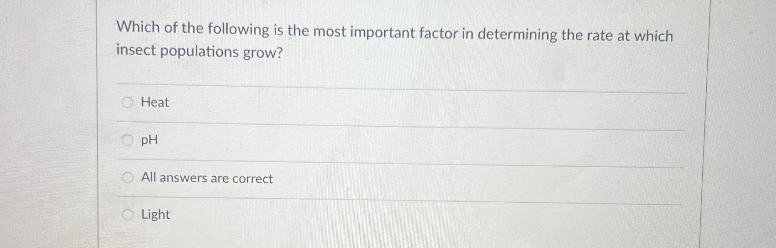 Solved Which of the following is the most important factor | Chegg.com