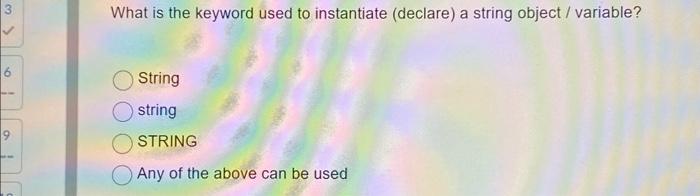 Solved What Is The Keyword Used To Instantiate Declare A 4995
