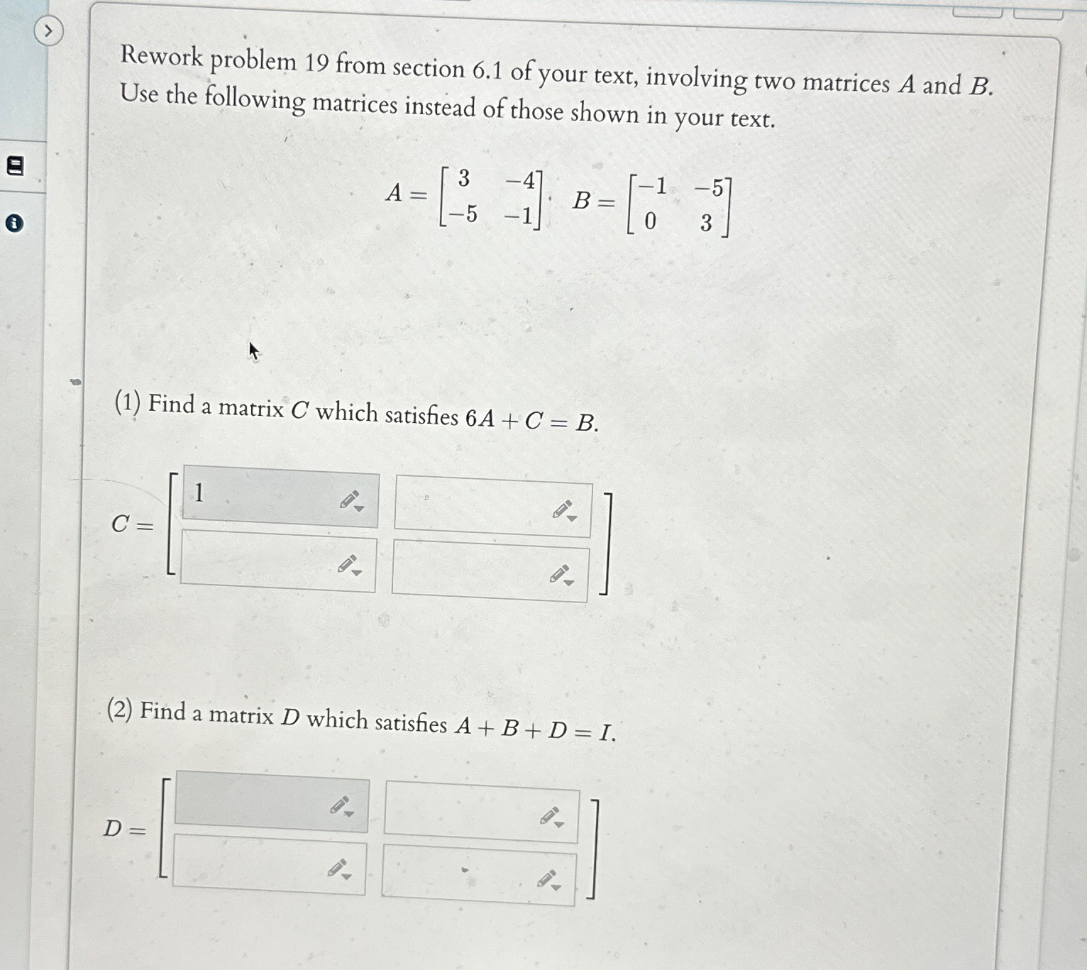 Solved Rework problem 19 ﻿from section 6.1 ﻿of your text, | Chegg.com