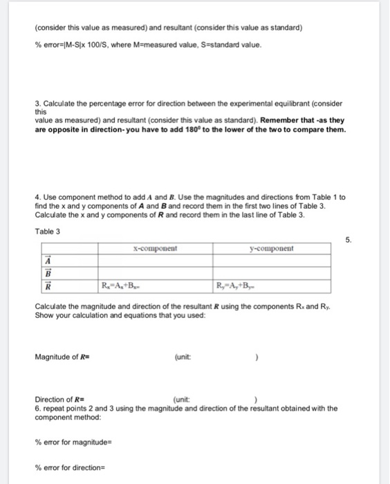 Name Section Force Table Lab Report Table 1 Force | Chegg.com