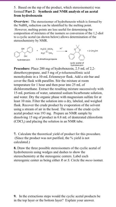 Solved Part 1: NaBH, Reduction of Benzil and Benzoin | Chegg.com