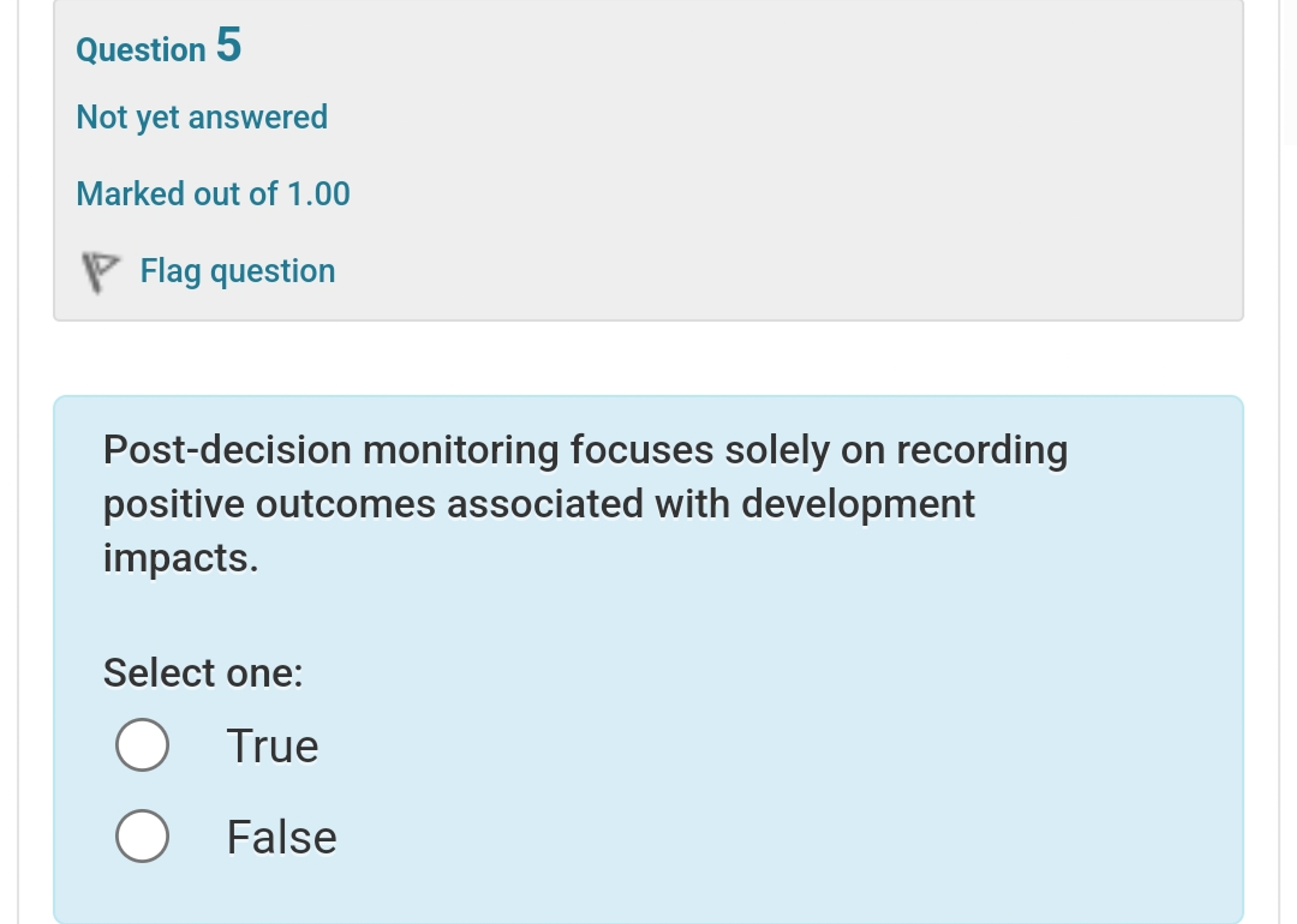 Solved Question 5Not yet answeredMarked out of 1.00Flag | Chegg.com