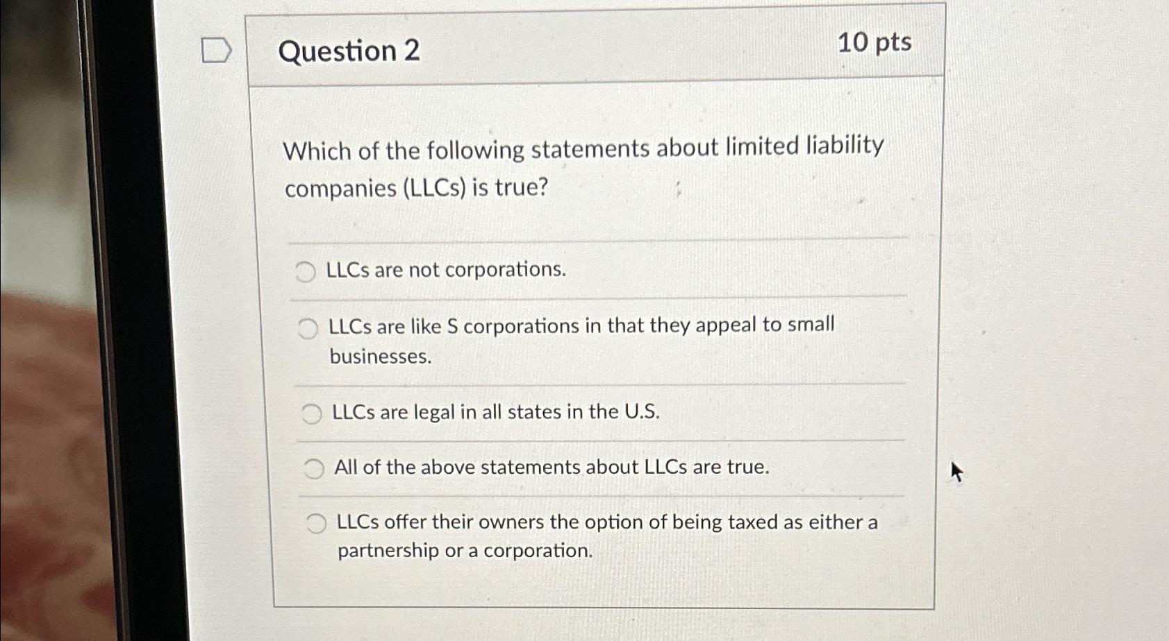 Solved Question 210ptsWhich of the following statements | Chegg.com