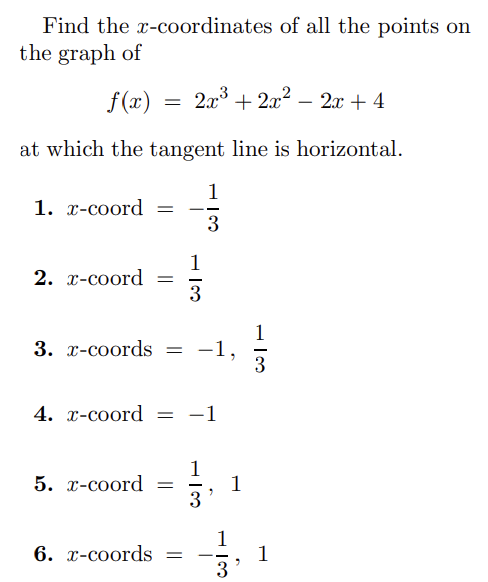 Solved Find the x-coordinates of all the points onthe graph | Chegg.com