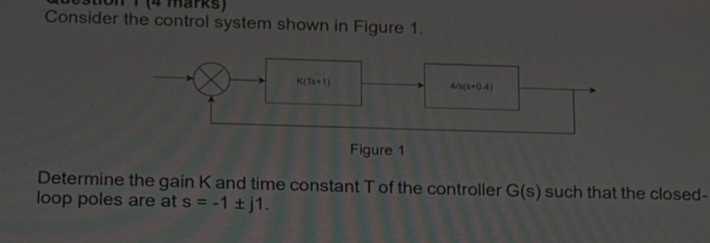 Solved Consider the control system shown in FigureDetermine | Chegg.com