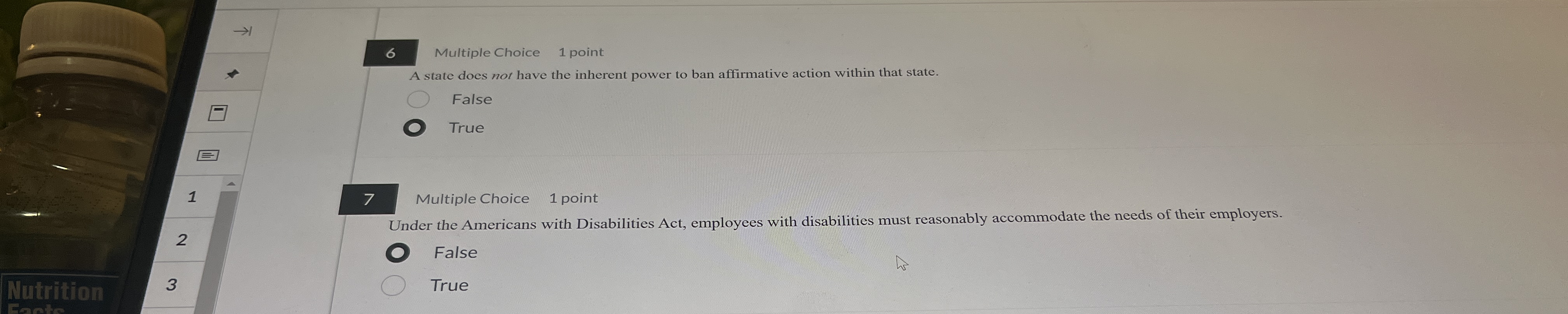 Solved 6 ﻿Multiple Choice1 ﻿pointA state does not have the | Chegg.com