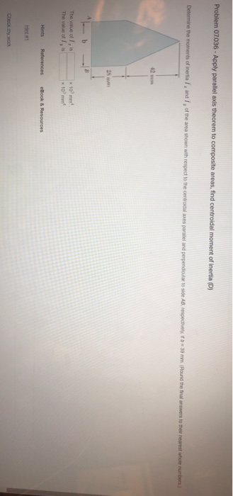 Solved Problem 07.036 - Apply parallel axis theorem to | Chegg.com