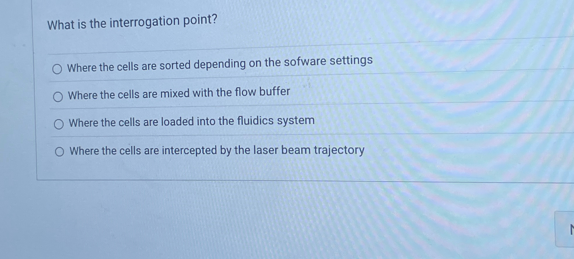 Solved What is the interrogation point?Where the cells are | Chegg.com