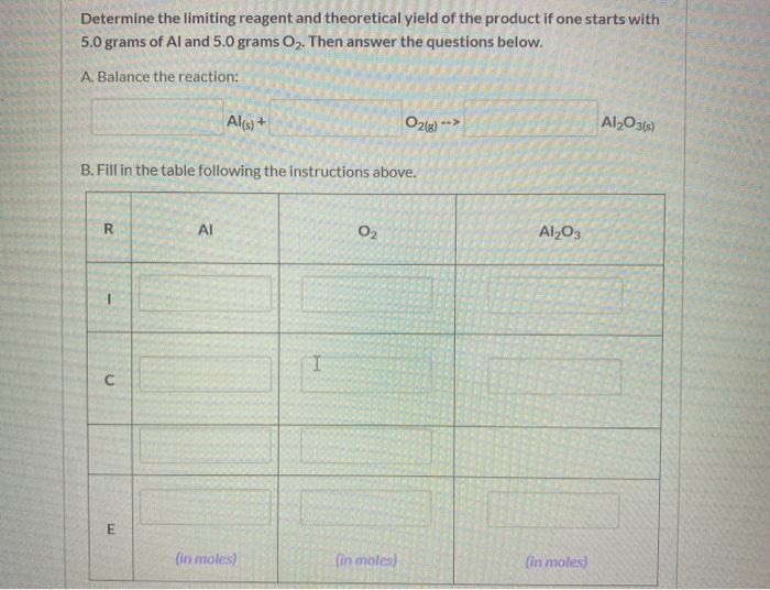 Solved Determine the limiting reagent and theoretical yield | Chegg.com