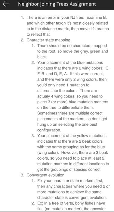 Distance Matrix Evolutionary Neighbor-Joining | Chegg.com