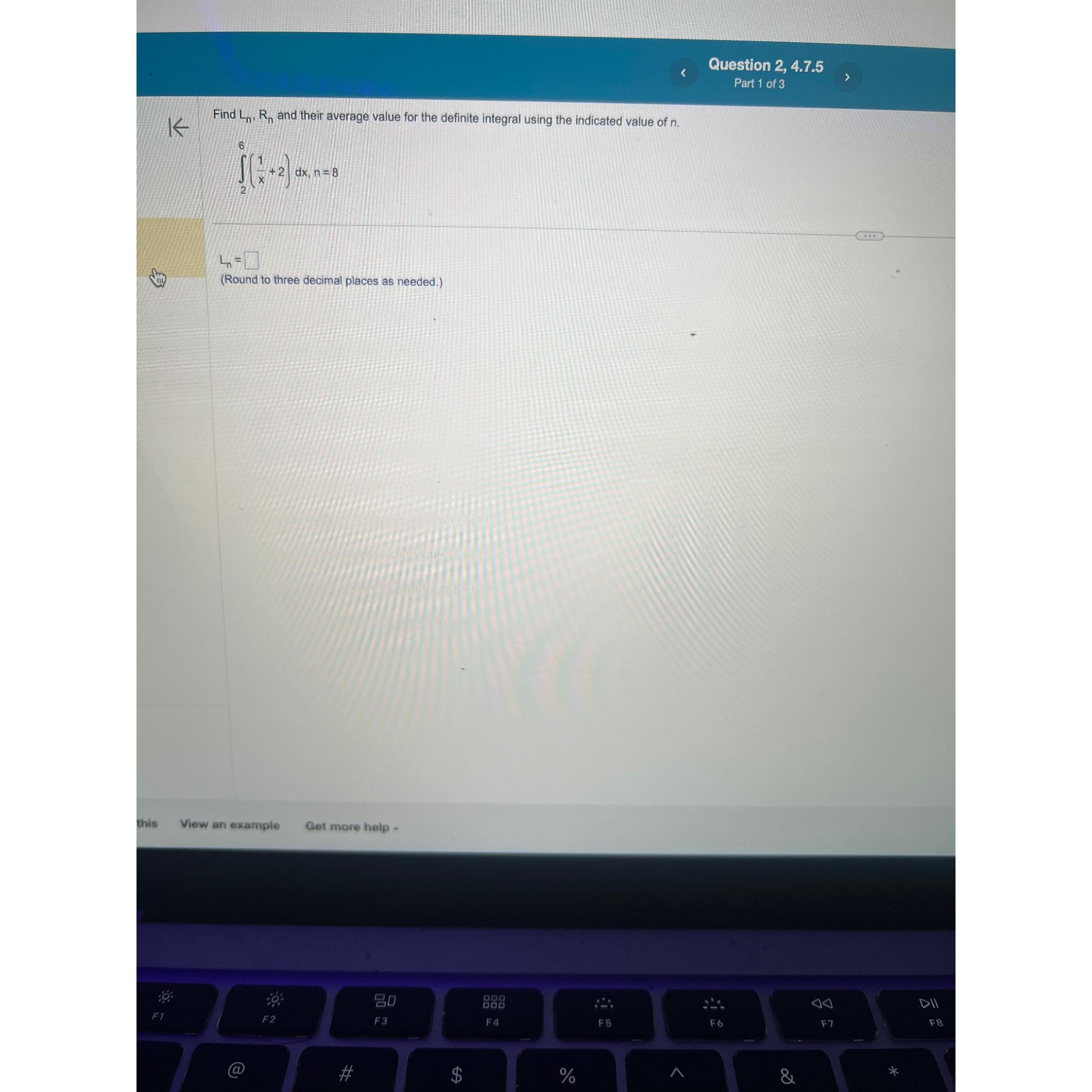 Solved Question 2, 4.7.5Part 1 ﻿of 3Find Ln,Rn ﻿and their | Chegg.com
