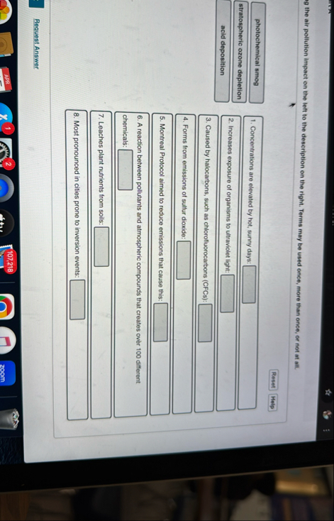 Solved 19 ﻿the air pollution impact on the left to the | Chegg.com