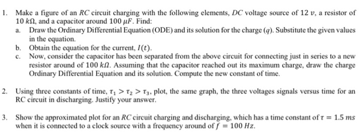 Solved 3. Show the approximated plot for an RC circuit | Chegg.com