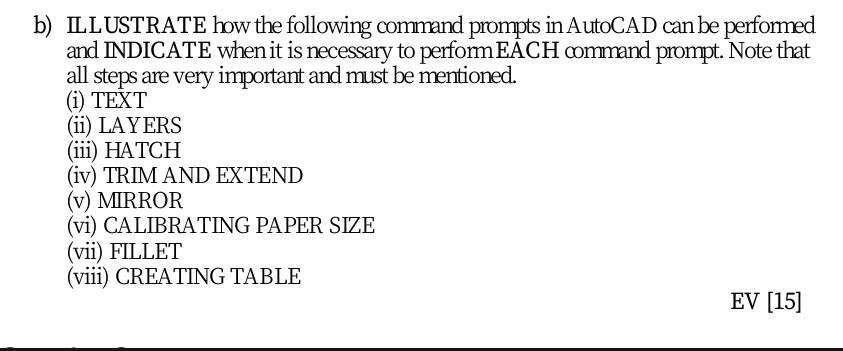 Solved b) ILLUSTRATE how the following command prompts in | Chegg.com