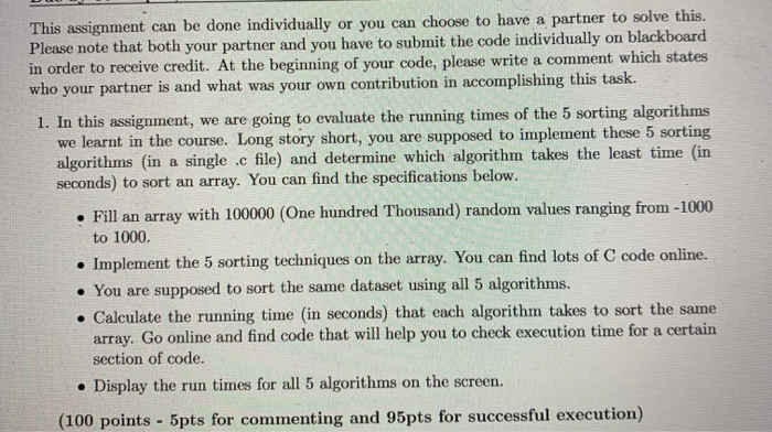 Solved This assignment can be done individually or you can | Chegg.com