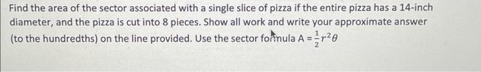 Solved Find the area of the sector associated with a single | Chegg.com