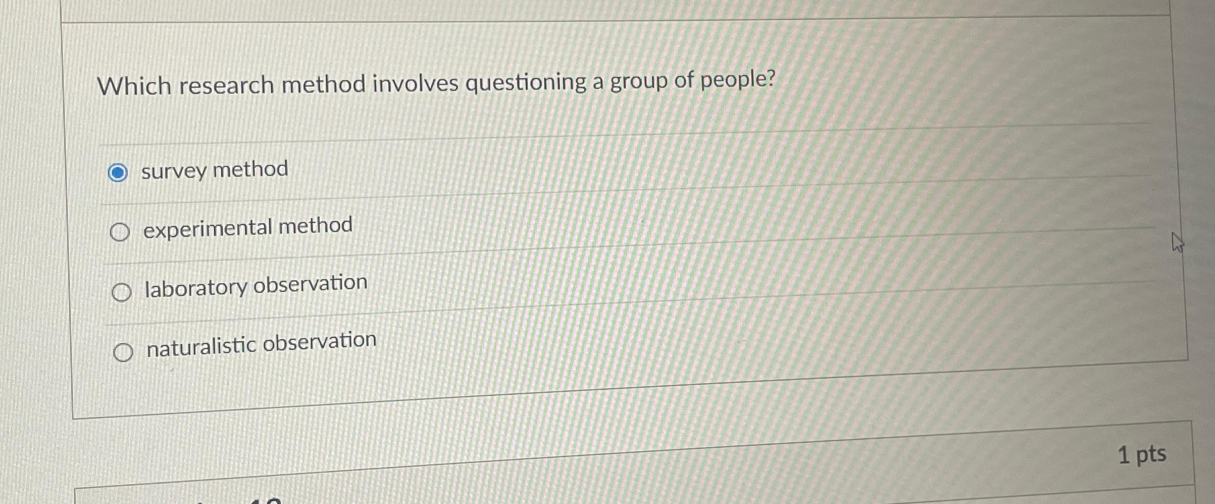 Solved Which research method involves questioning a group of | Chegg.com