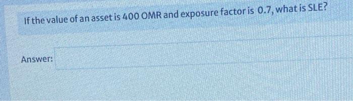 Solved If you know an SLE is $200 and the associated ARO is | Chegg.com