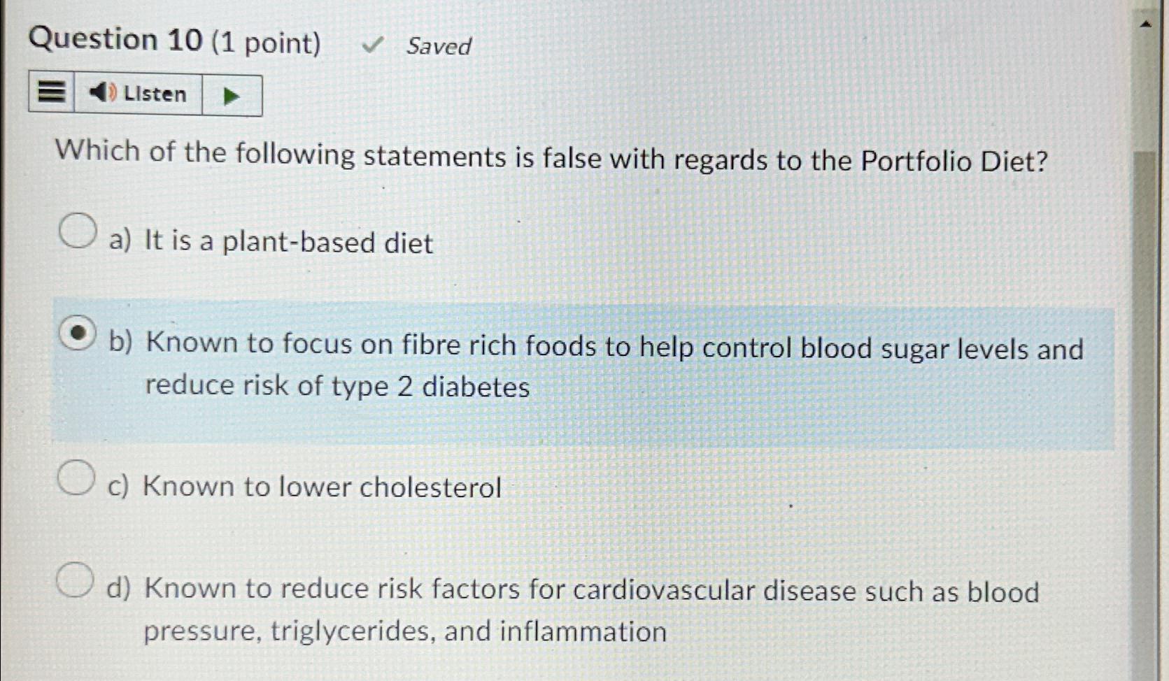 Solved Question 10 (1 ﻿point) ﻿SavedWhich of the following | Chegg.com