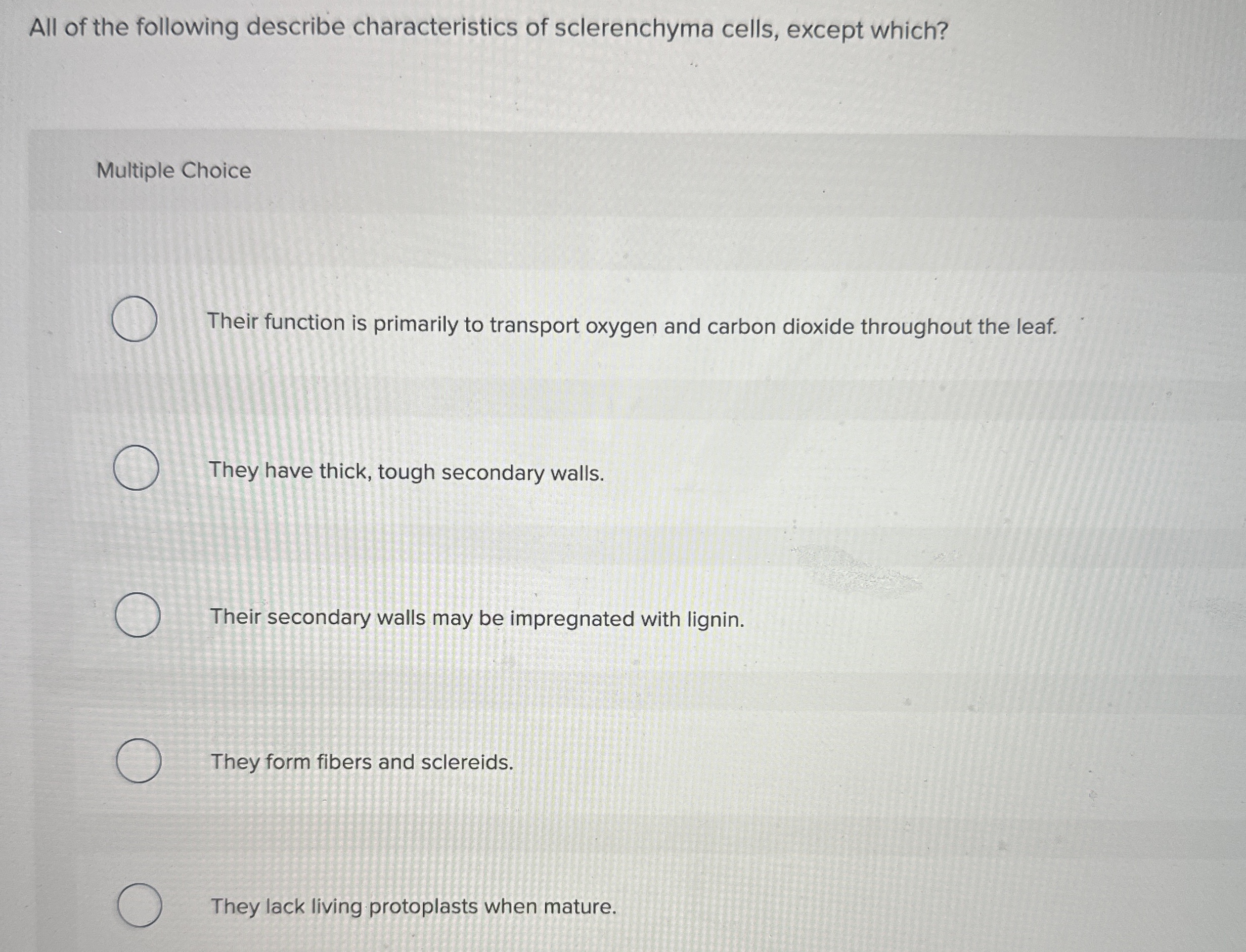 Solved All of the following describe characteristics of | Chegg.com