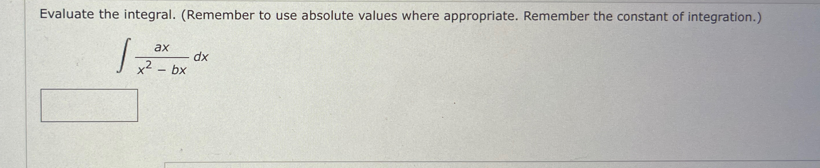 Solved Evaluate the integral. (Remember to use absolute | Chegg.com