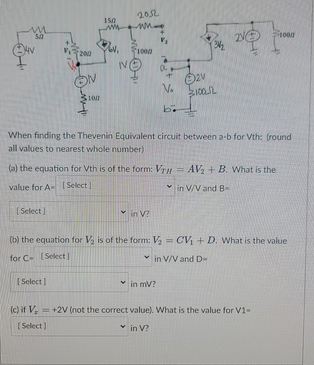 Solved When finding the Thevenin Equivalent circuit between | Chegg.com
