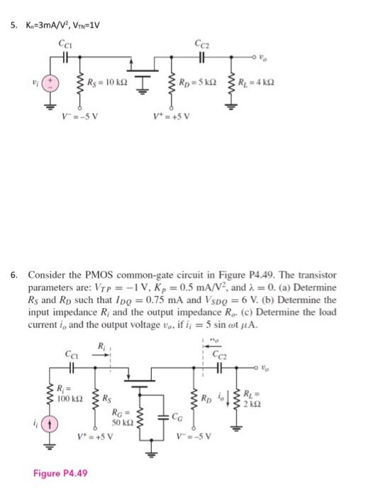 Solved For each of the circuits shown in problems 1-5, | Chegg.com