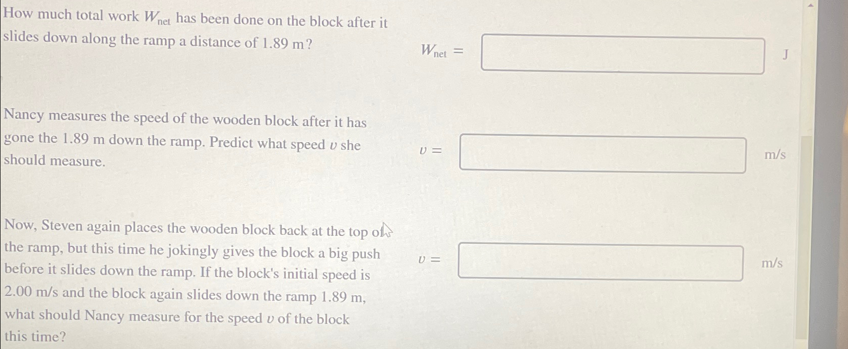 Solved How much total work Wnet ﻿has been done on the block | Chegg.com