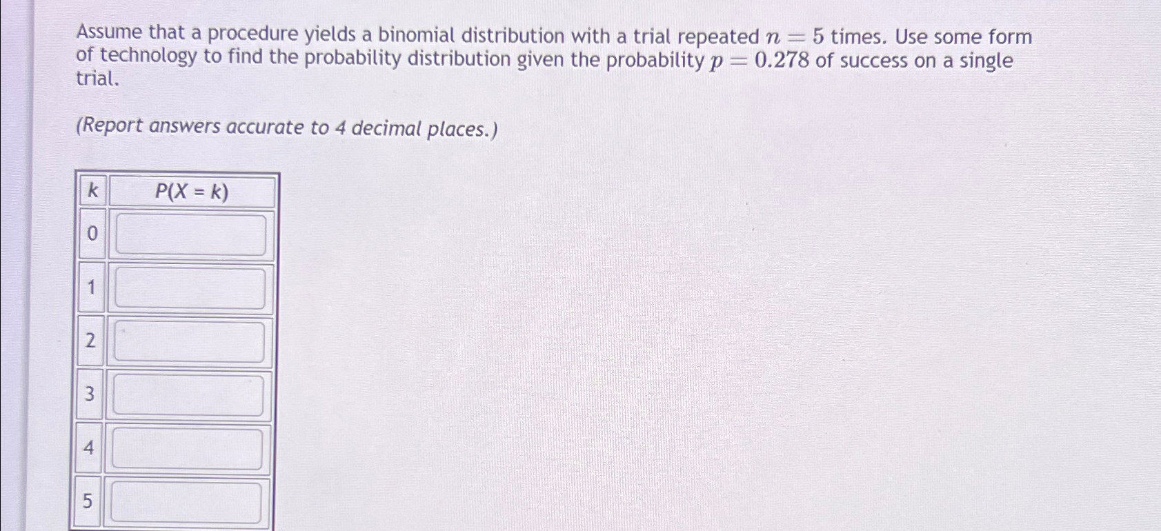 Solved Assume that a procedure yields a binomial | Chegg.com