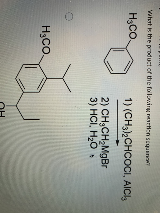 Solved What is the product of the following reaction | Chegg.com