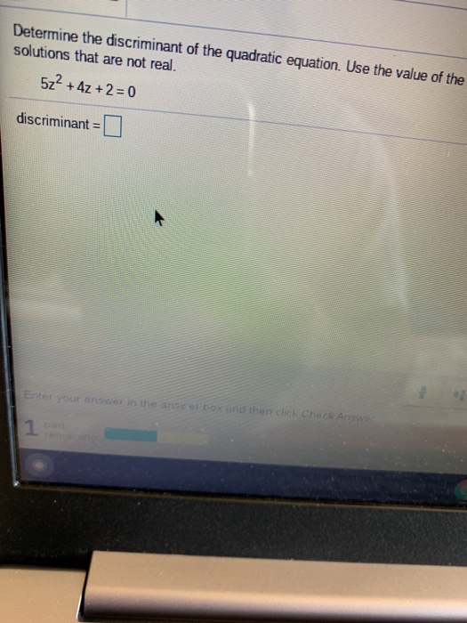 Solved Determine the discriminant of the quadratic equation. | Chegg.com