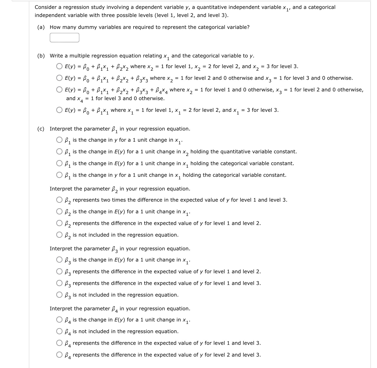 Consider a regression study involving a dependent | Chegg.com