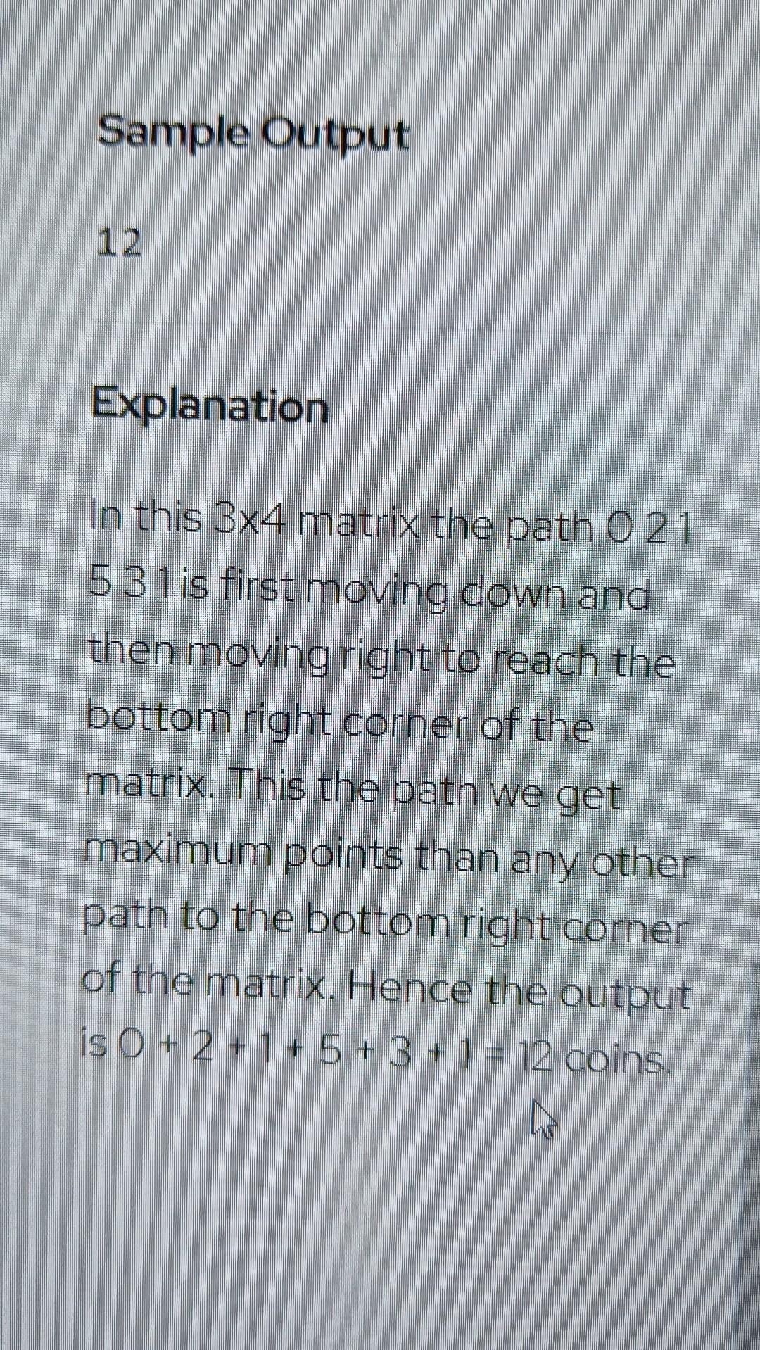 Solved 5. Collect maximum number of coins You are given a | Chegg.com
