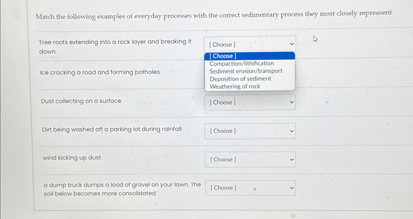 Solved Match the following examples of everyday processes | Chegg.com