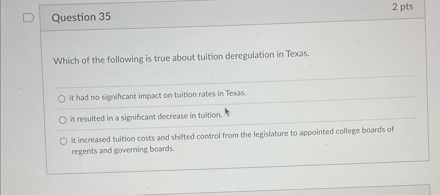 Solved Question 352 ﻿ptsWhich of the following is true about | Chegg.com