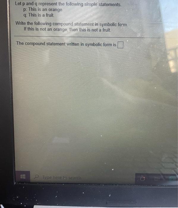 Solved Let p and q represent the following simple | Chegg.com