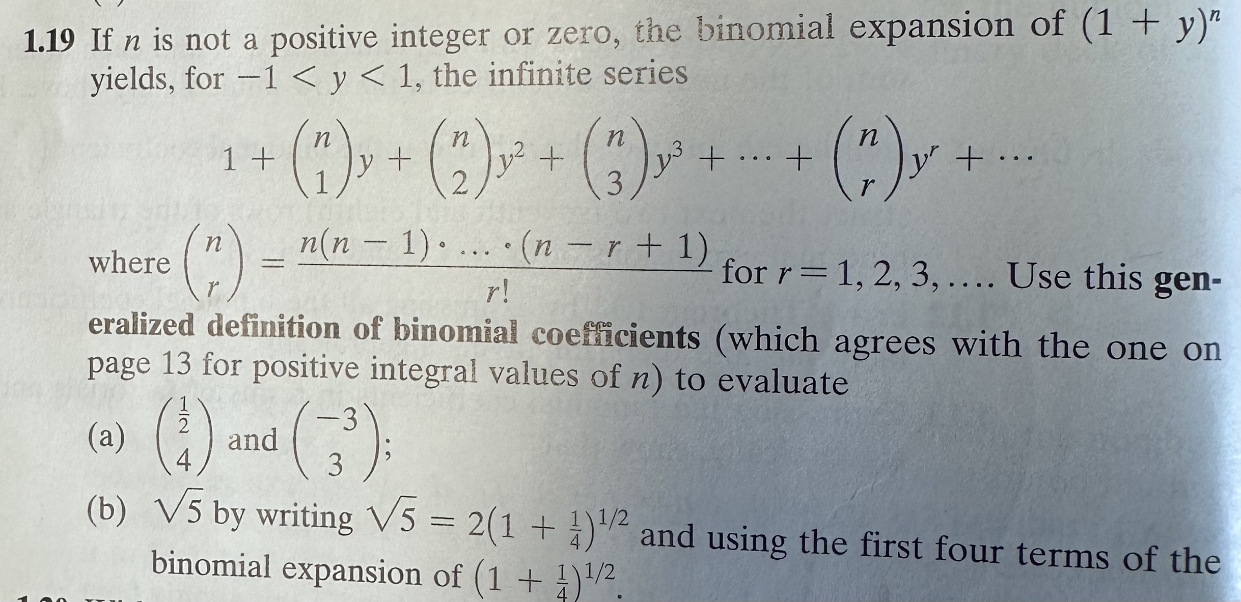Solved 1.19 ﻿If n ﻿is not a positive integer or zero, the | Chegg.com