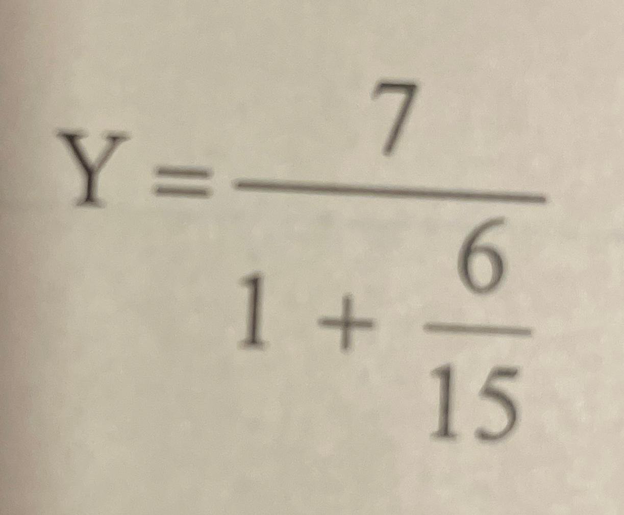 Solved Y=71+615 | Chegg.com