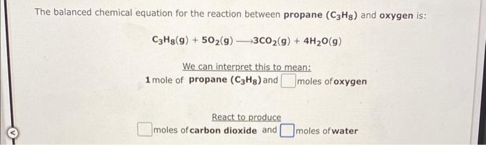 Solved The balance chemical equation for the reaction | Chegg.com