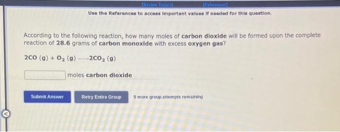 Solved According to the following reaction, how many moles | Chegg.com