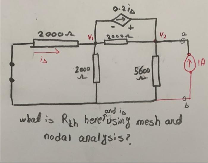 Solved what is Rth hereivsing mesh and and nodal analysis? | Chegg.com