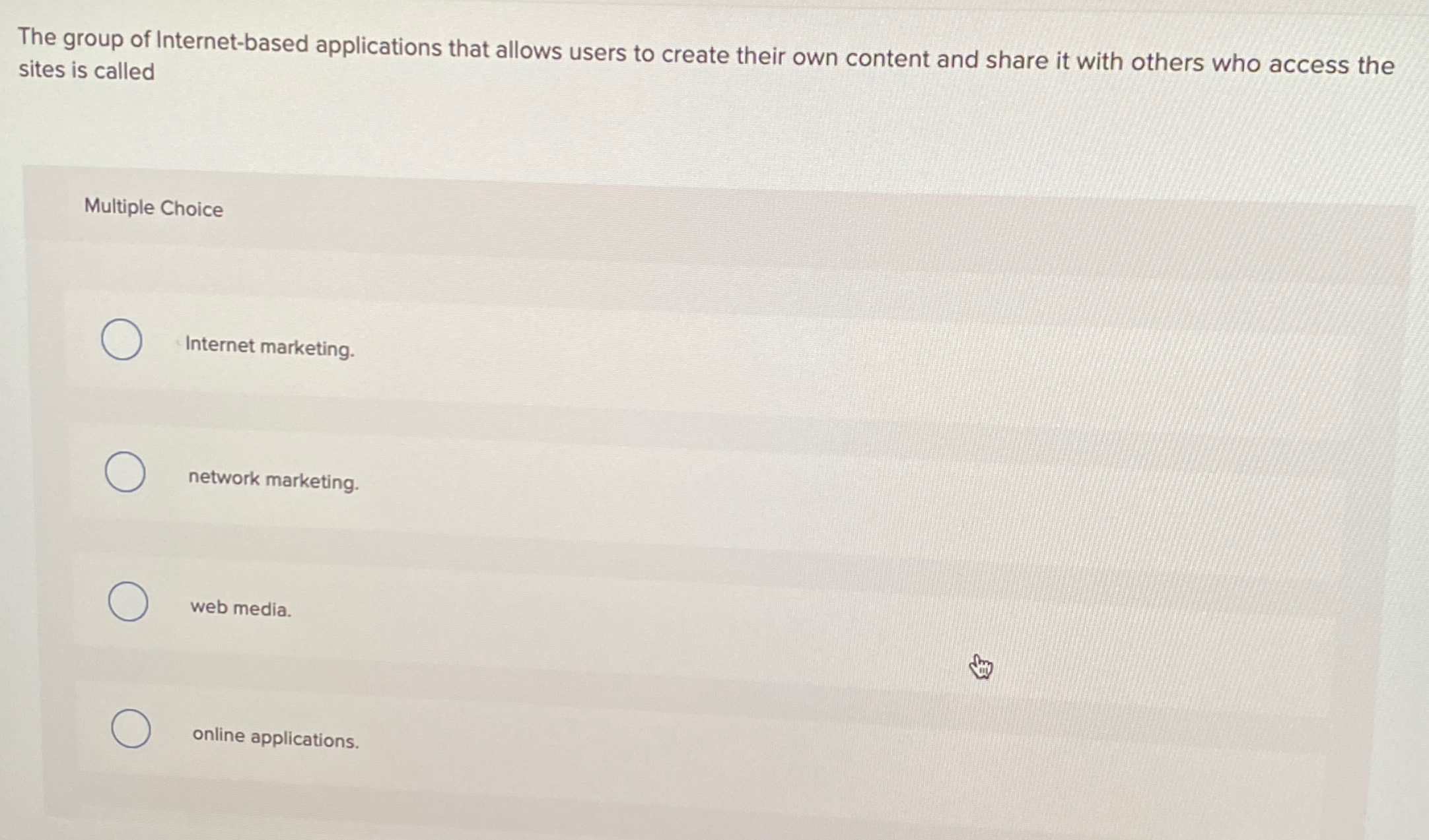 Solved The group of Internet-based applications that allows | Chegg.com