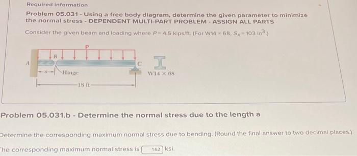 Solved Required information Problem 05.031 - Using a free | Chegg.com