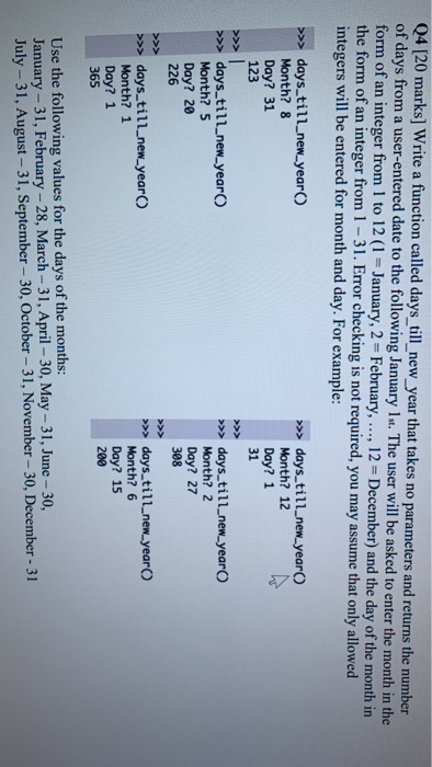 Solved Q4 [20 marks] Write a function called | Chegg.com