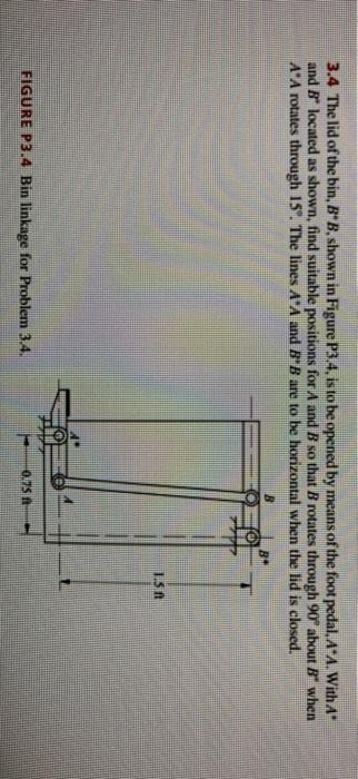 Solved 3.4 The lid of the bin, B4B, shown in Figure P3.4. is | Chegg.com