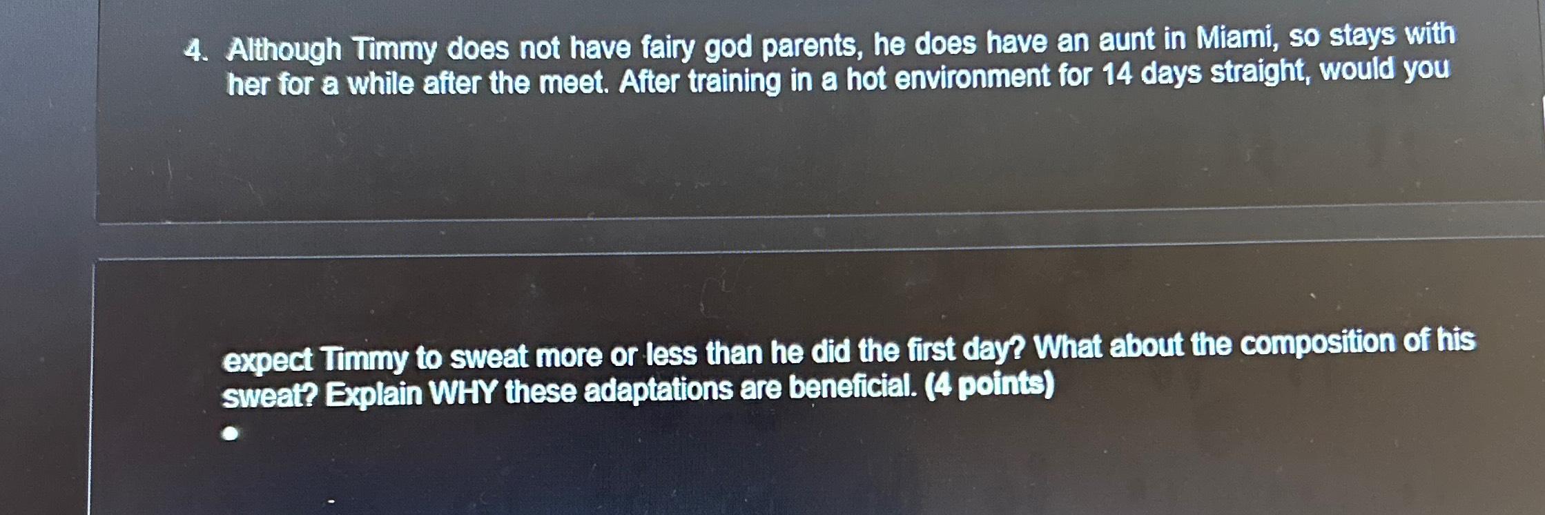 Solved Although Timmy does not have fairy god parents, he | Chegg.com