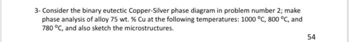 Solved 3- Consider the binary eutectic Copper-Silver phase | Chegg.com